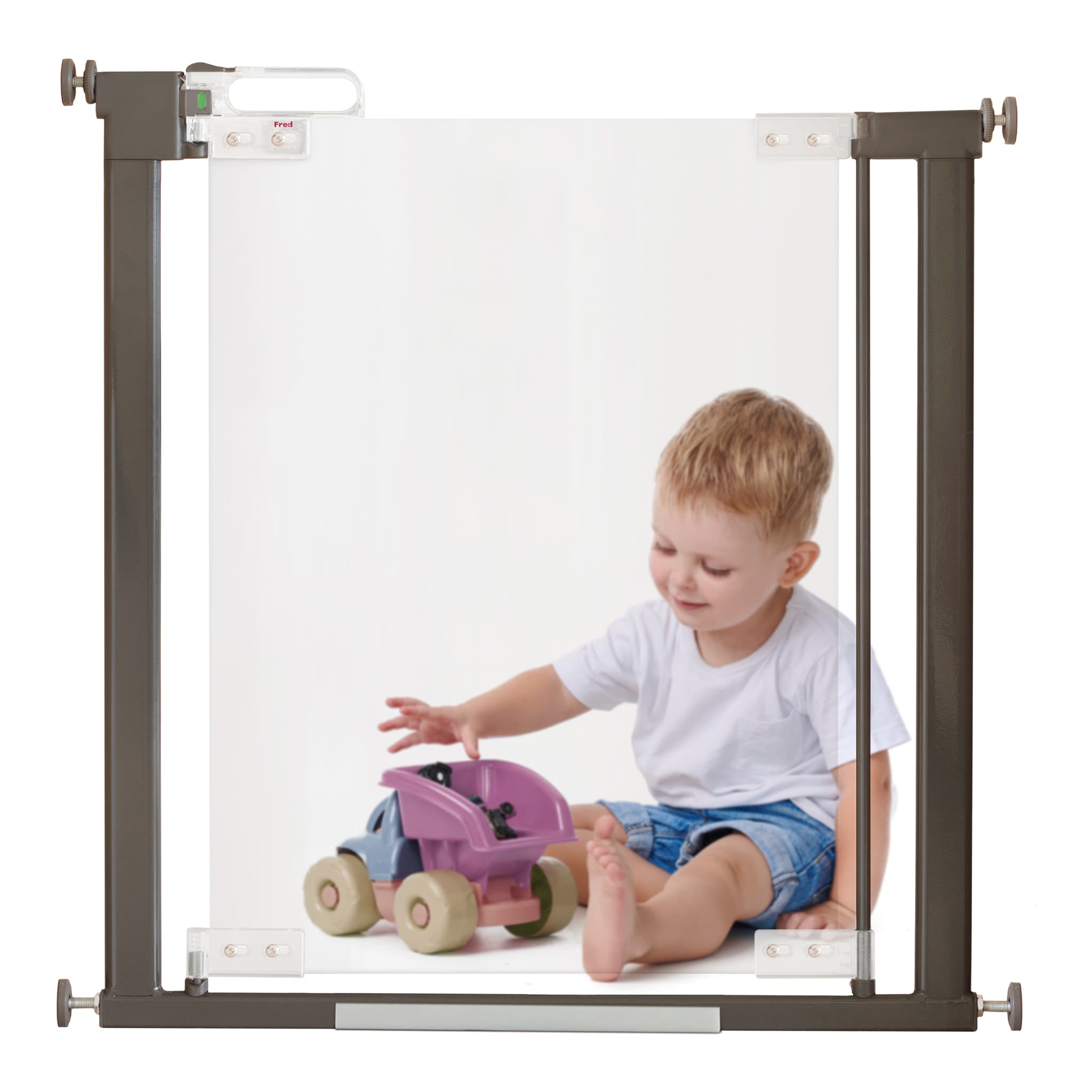 Fred Pressure-Fit Clear-View Stairgate - Babyeze